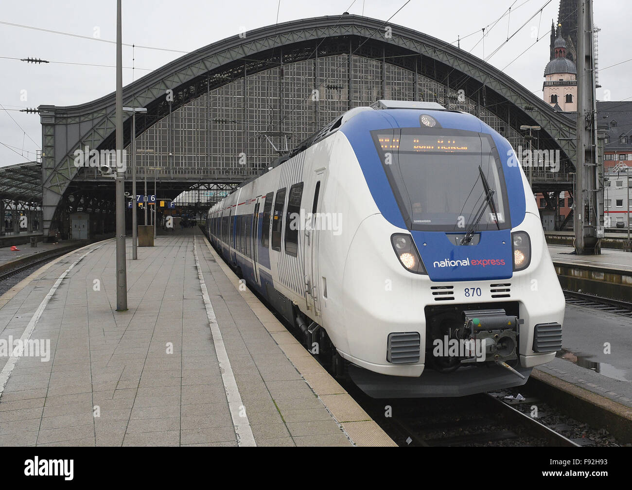 Cologne, Germany. 13th Dec, 2015. A train from railway carrier National ...