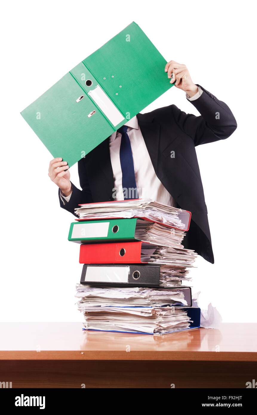 Young busy businessman at his desk Stock Photo - Alamy