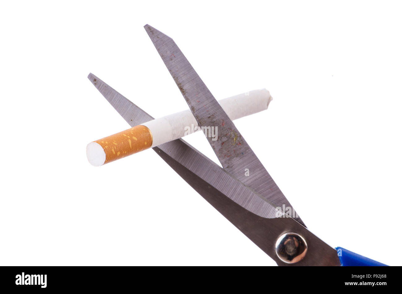 Antismoking concept with cigarettes and scissors Stock Photo - Alamy