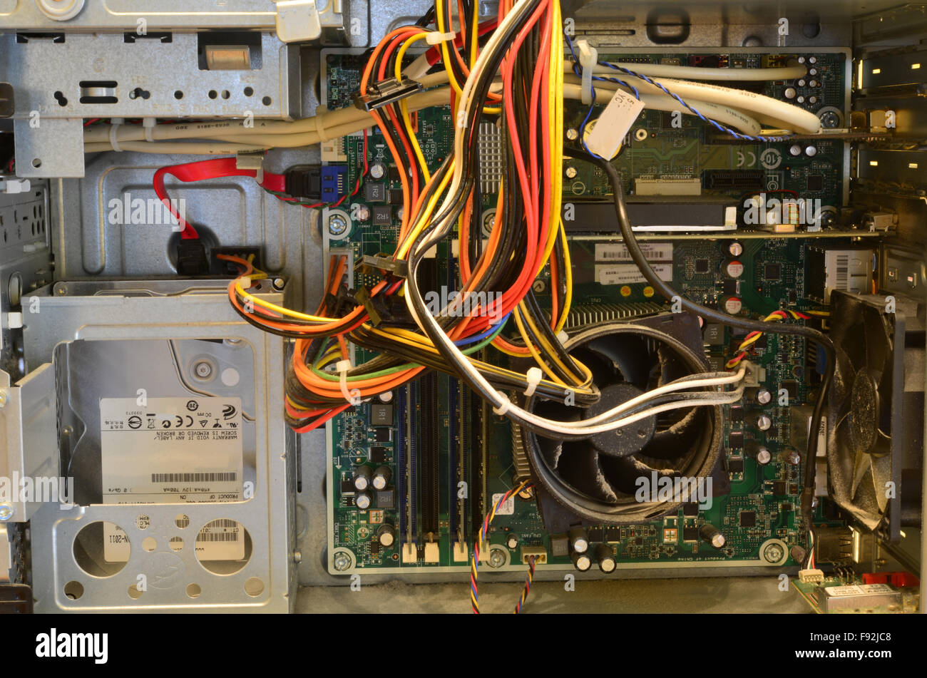 The inside of a Desktop computer Stock Photo - Alamy