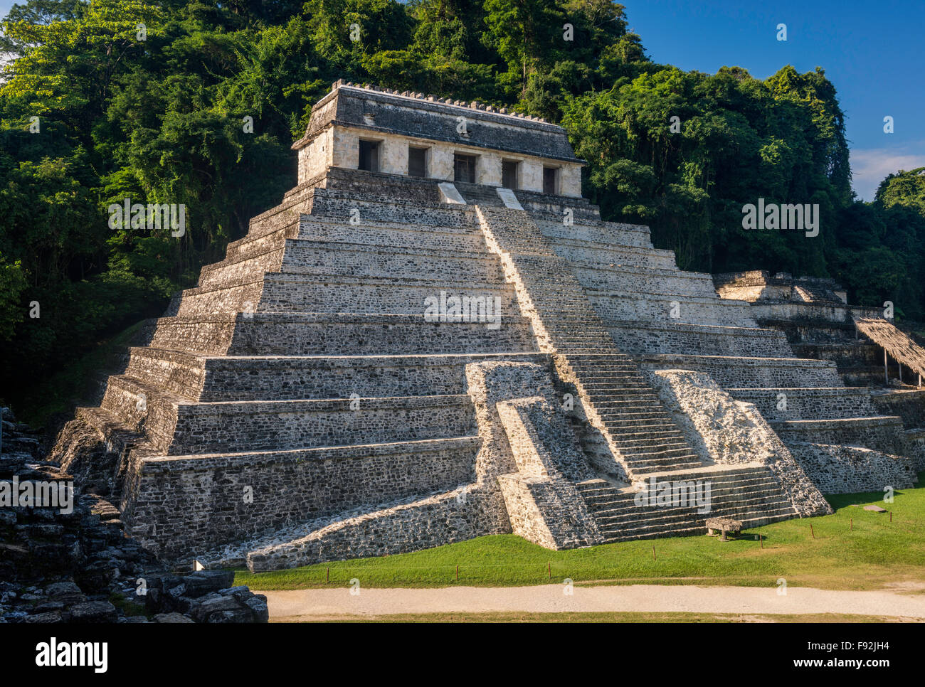 Templo de las Inscriptiones, Maya ruins at Palenque archaeological site ...