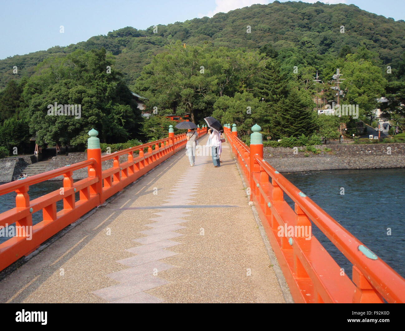 Japanese style design bridge in Kyoto Japan Stock Photo - Alamy