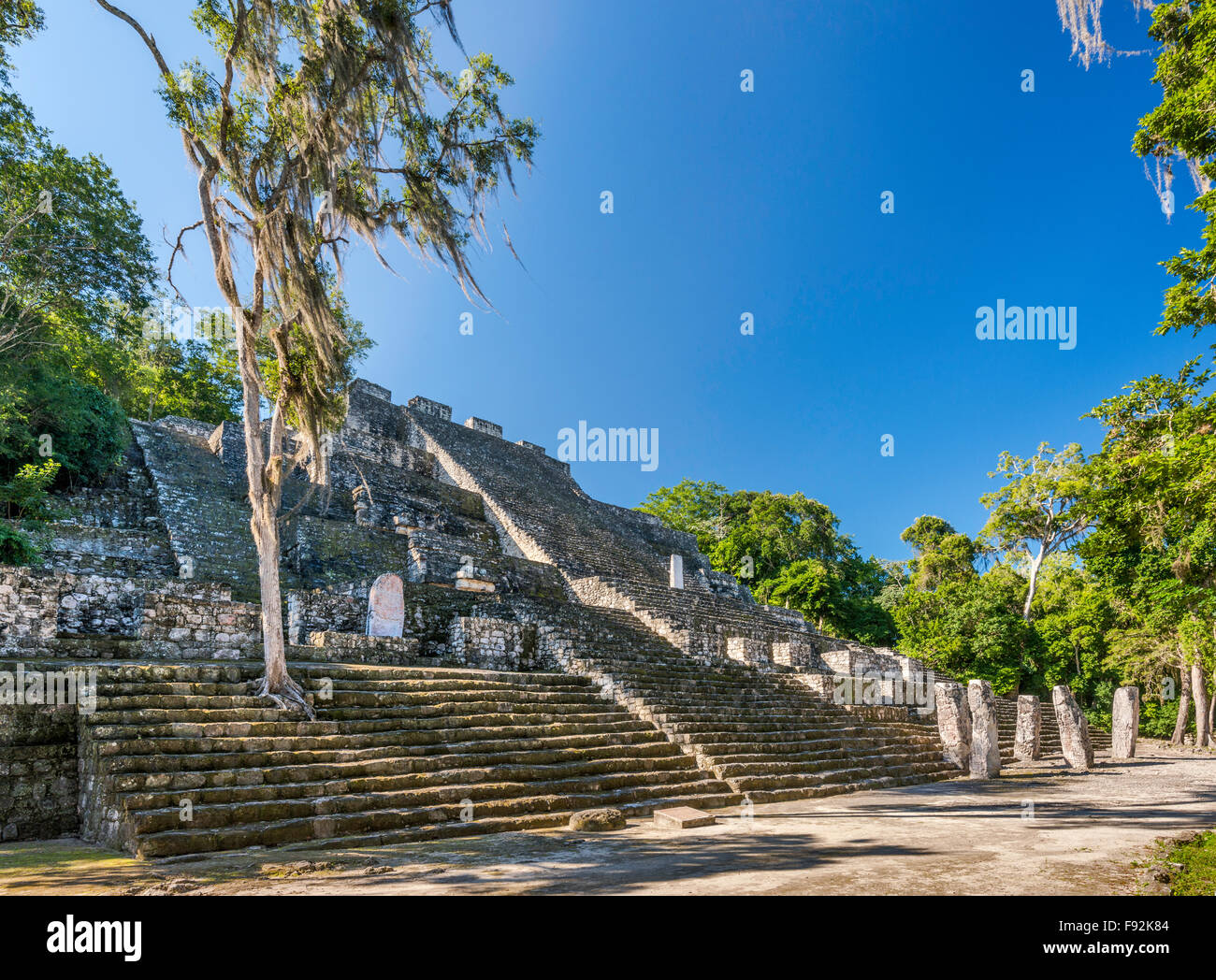 Estructura II (Structure 2) pyramid, Maya ruins at Calakmul ...