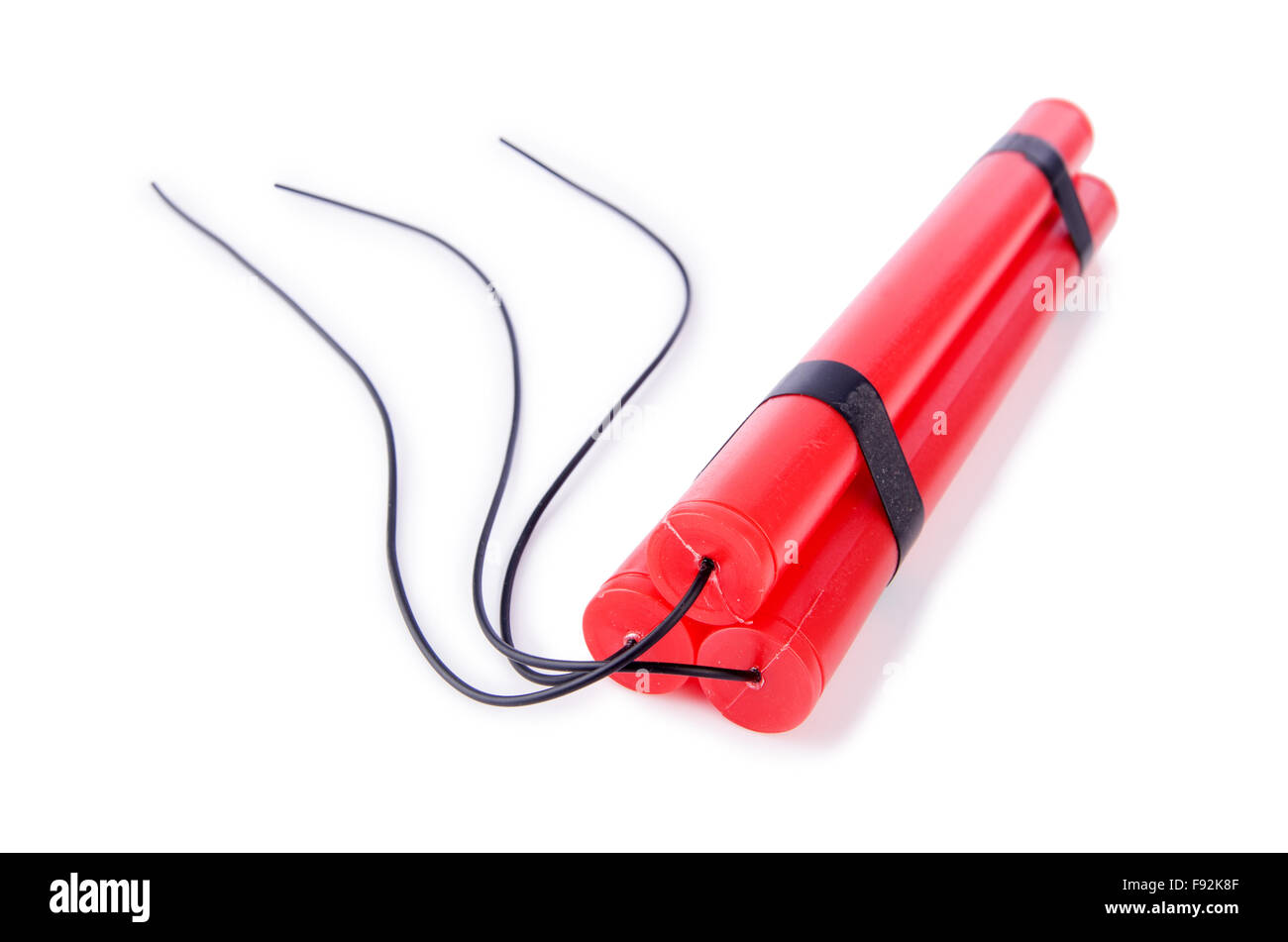Dynamite isolated on the white background Stock Photo - Alamy