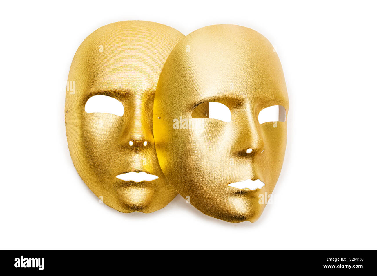 Shiny masks isolated on white background Stock Photo - Alamy