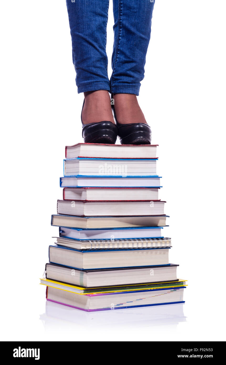 Climbing the steps of knowledge - education concept Stock Photo - Alamy