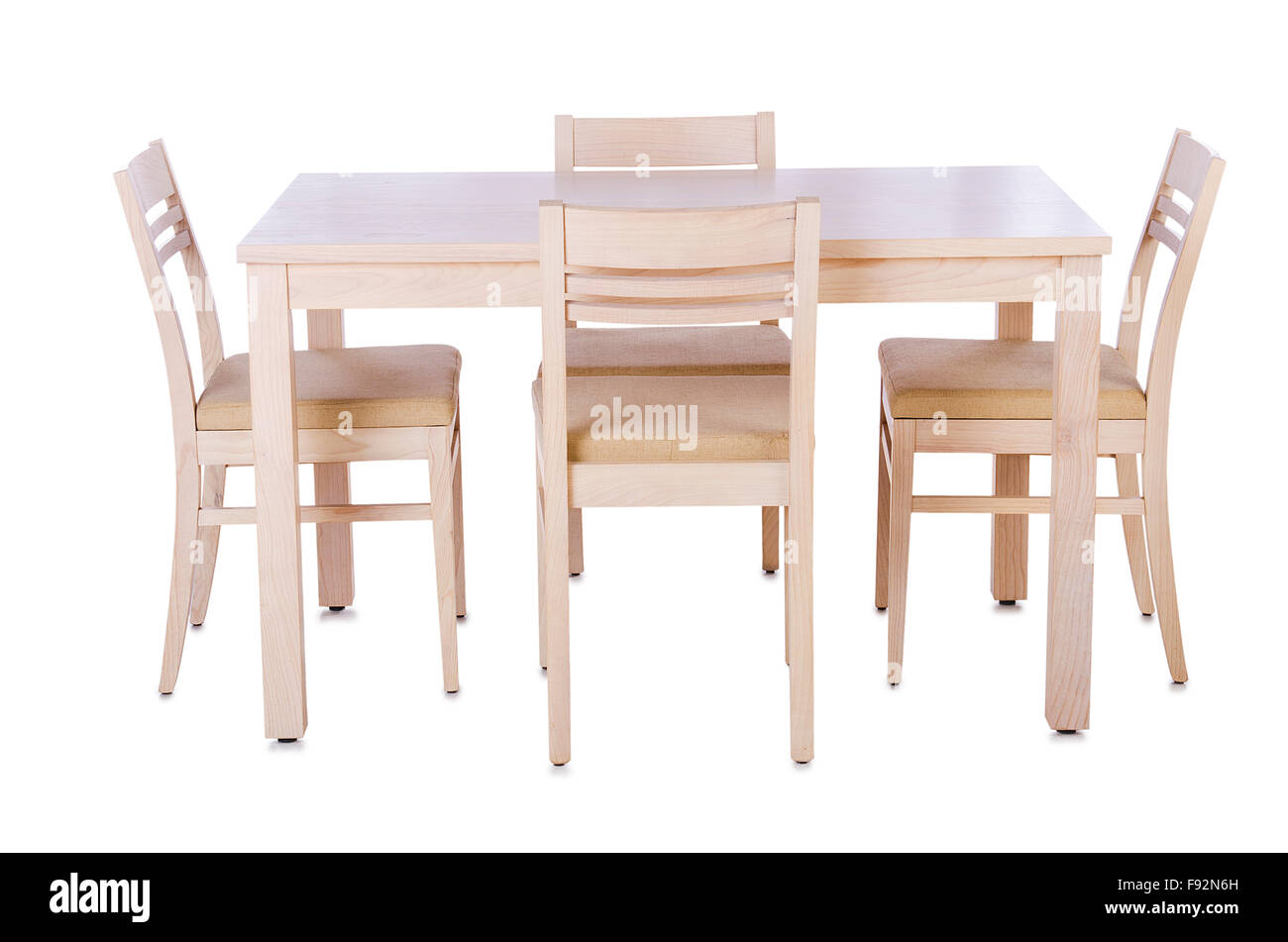 Furniture set with table and chair Stock Photo - Alamy