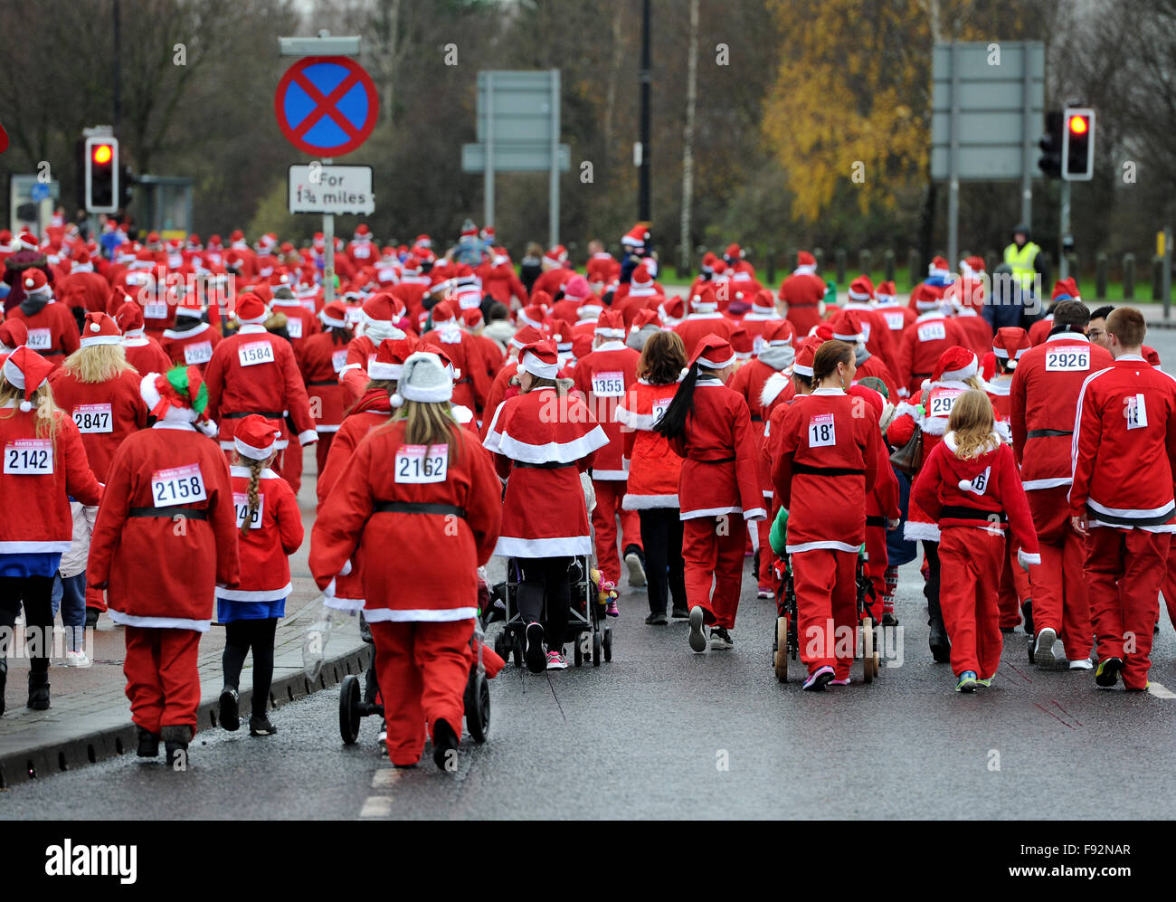 The annual Manchester United Foundation Santa Run, Old Trafford ...