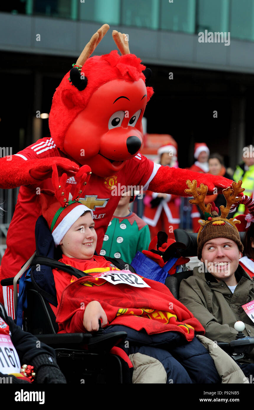 The annual Manchester United Foundation Santa Run, Old Trafford ...