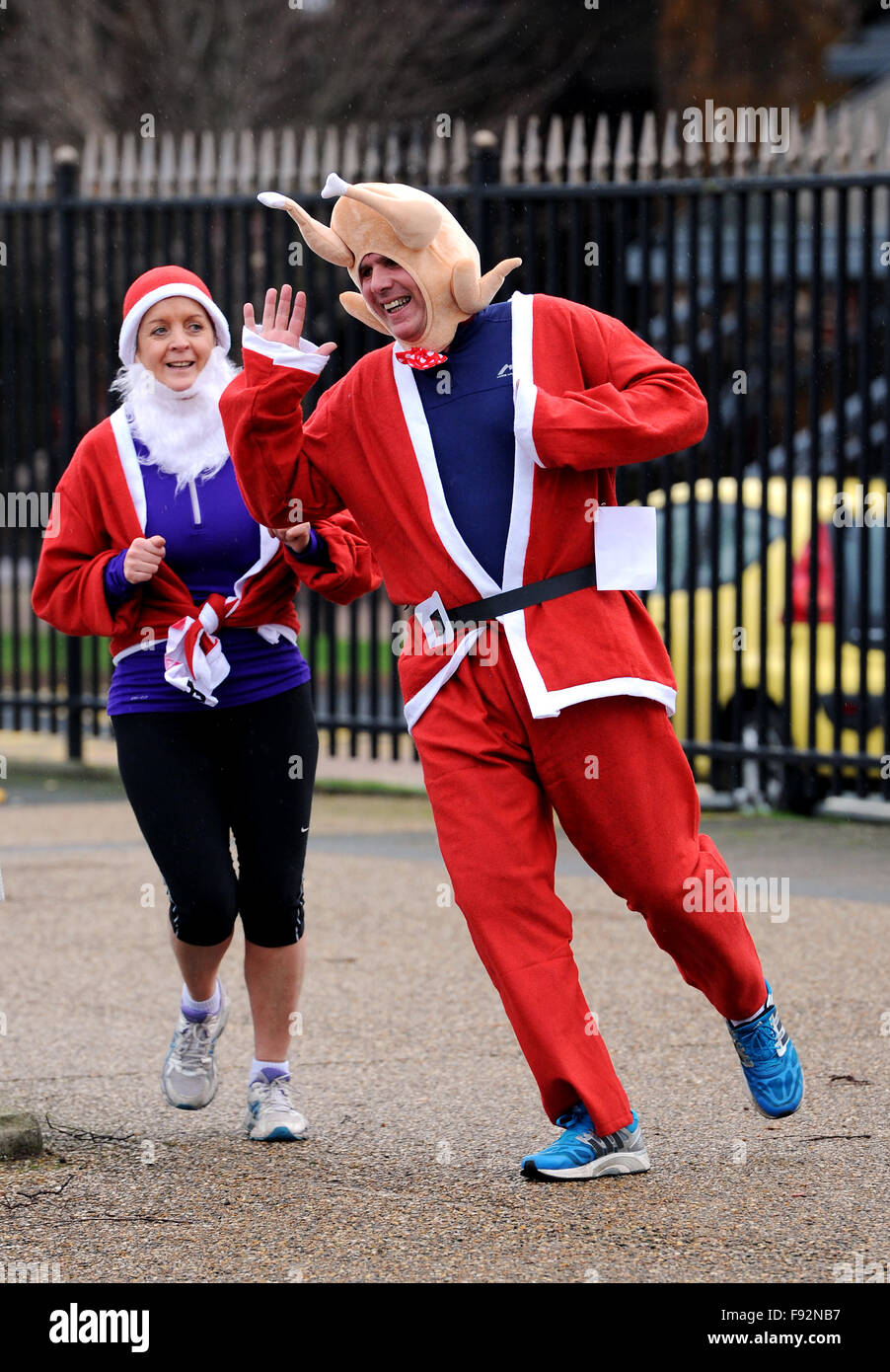 The annual Manchester United Foundation Santa Run, Old Trafford ...