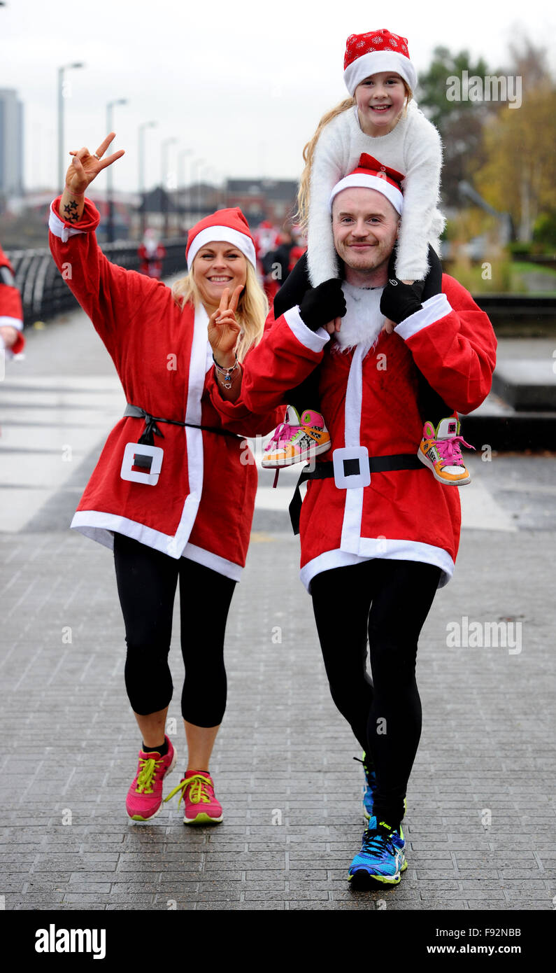 The annual Manchester United Foundation Santa Run, Old Trafford ...