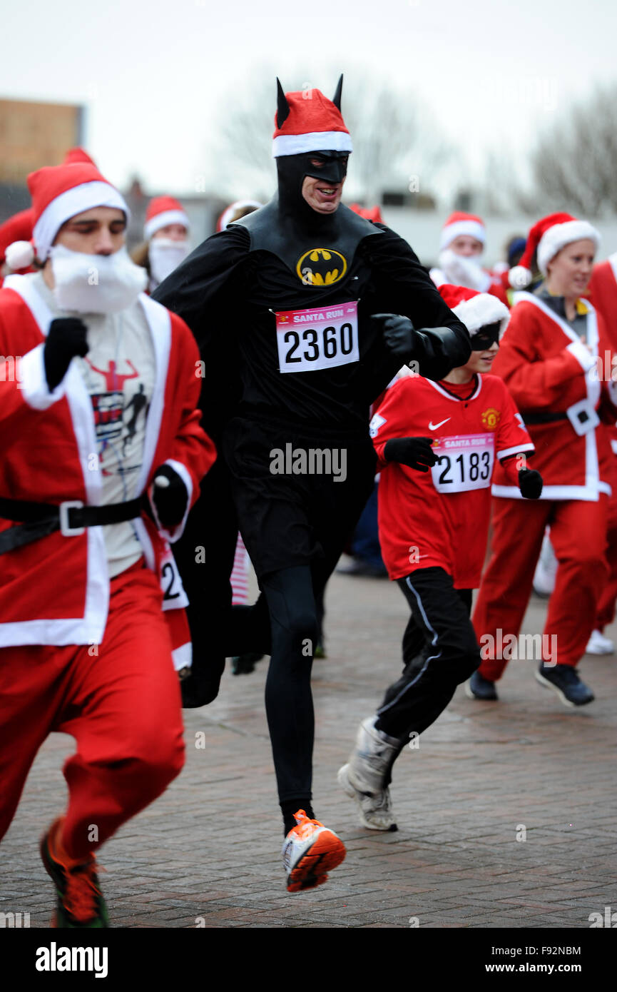 The annual Manchester United Foundation Santa Run, Old Trafford ...