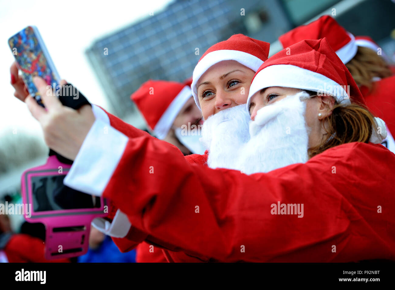 The annual Manchester United Foundation Santa Run, Old Trafford ...