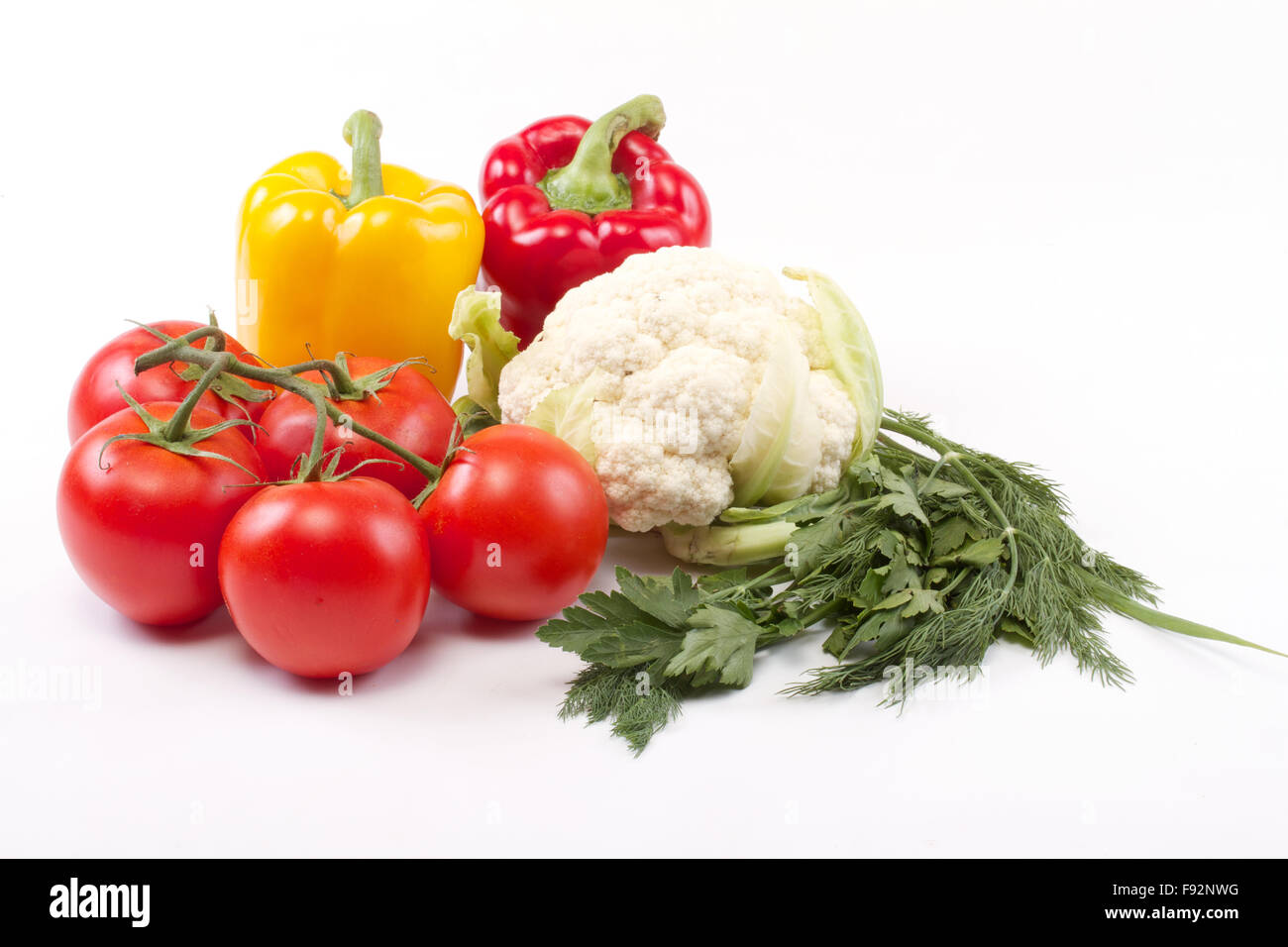 mix of fresh vegetables isolated on white Stock Photo - Alamy