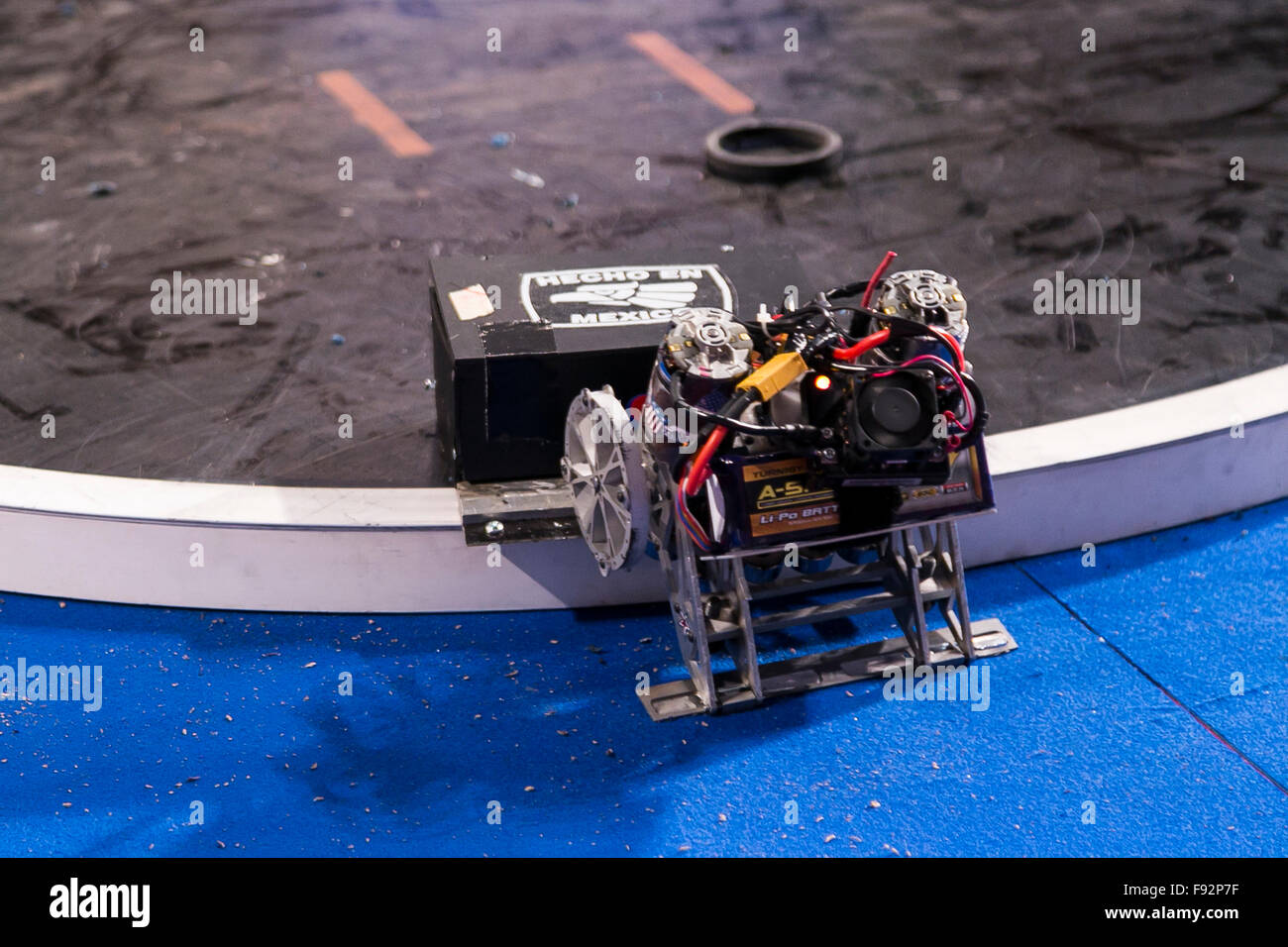 Sumo robots fight at the International Robot Sumo Tournament 2015, in ...