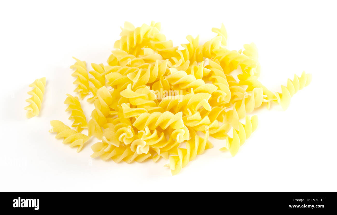 dried italian pasta (macaroni) isolated on white background Stock Photo ...