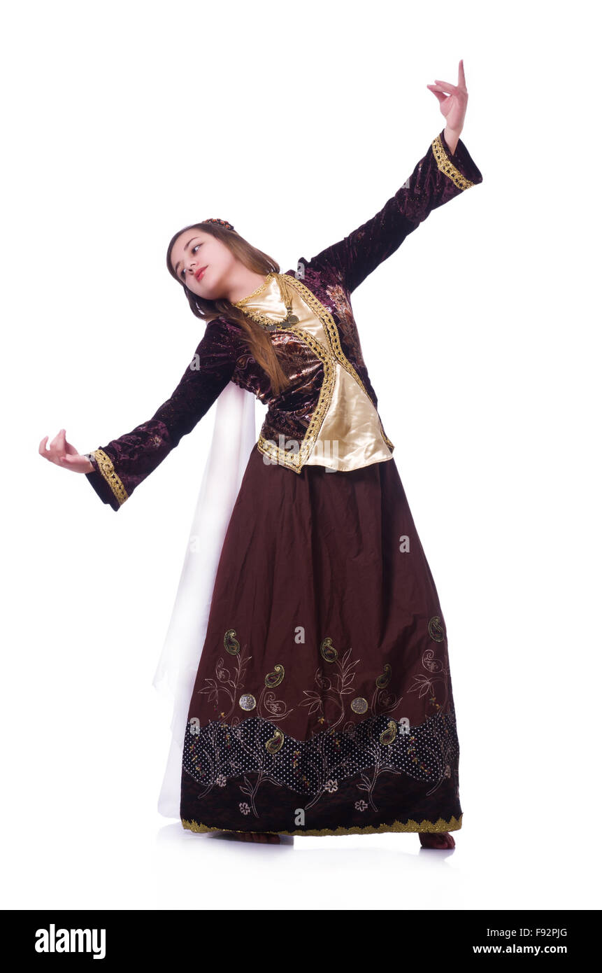 Young lady dancing traditional azeri dance Stock Photo - Alamy