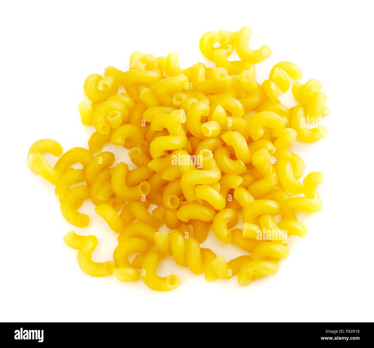 dried italian pasta (macaroni) isolated on white background Stock Photo ...