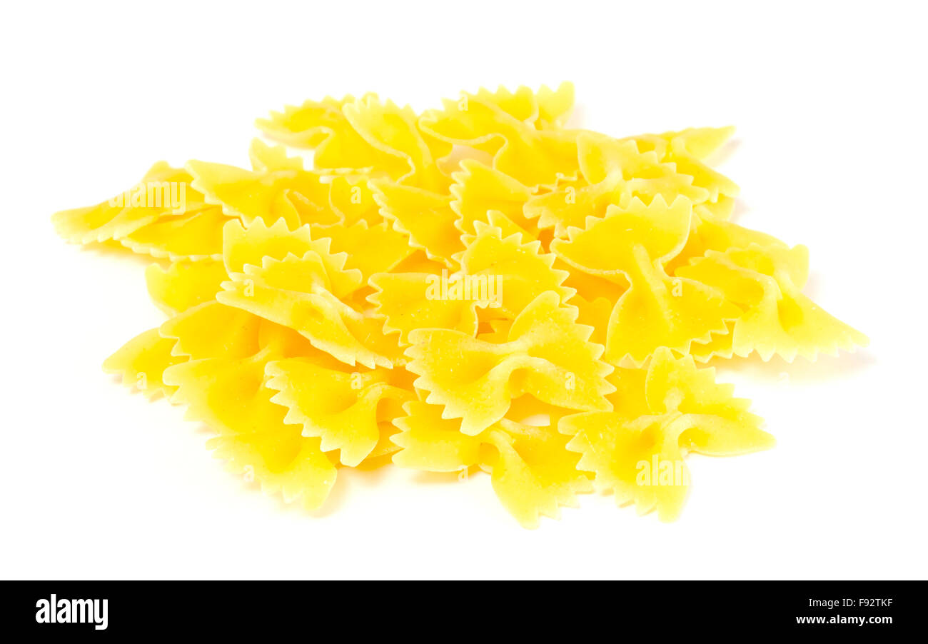 dried italian pasta (macaroni) isolated on white background Stock Photo ...