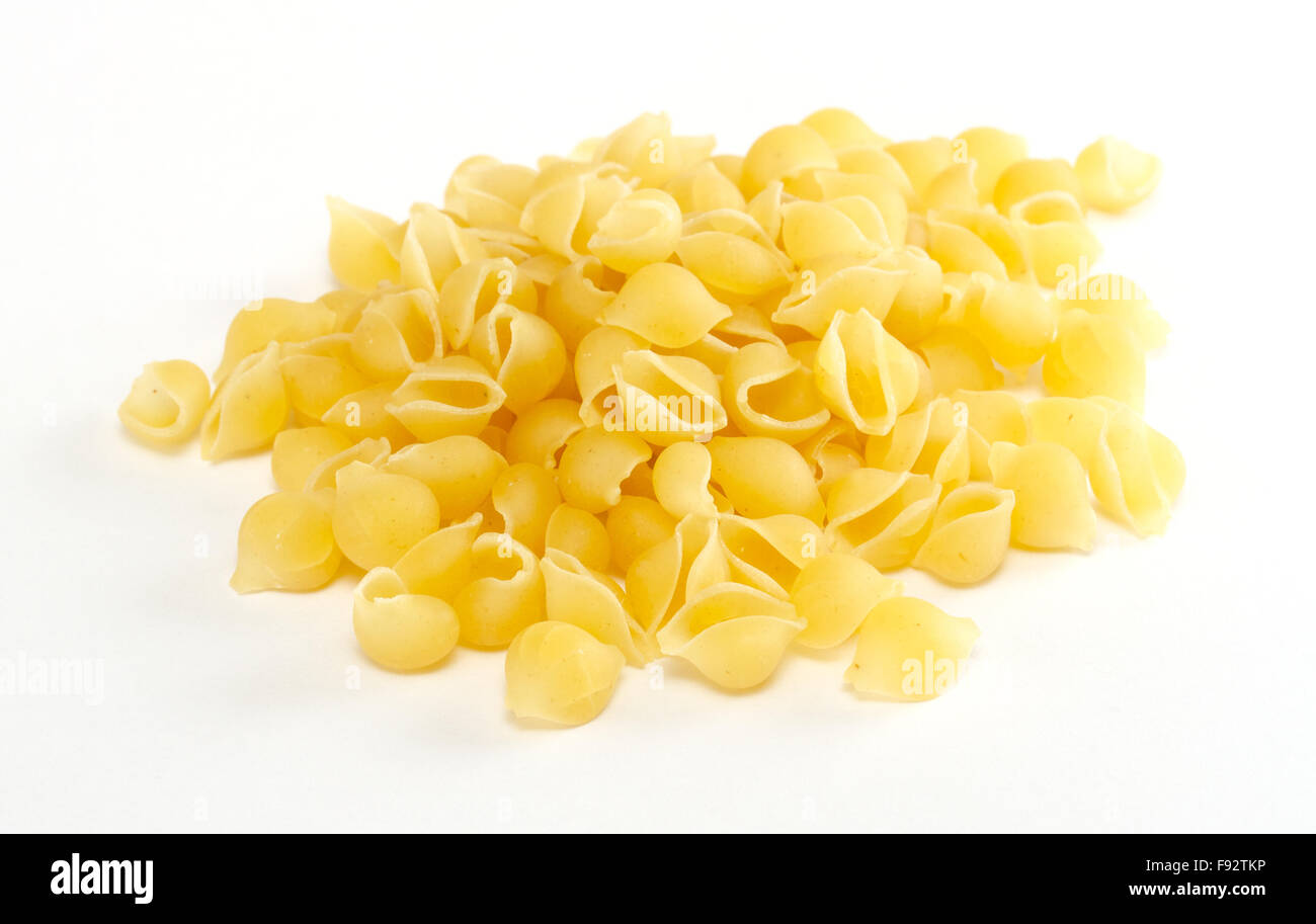 dried italian pasta (macaroni) isolated on white background Stock Photo ...