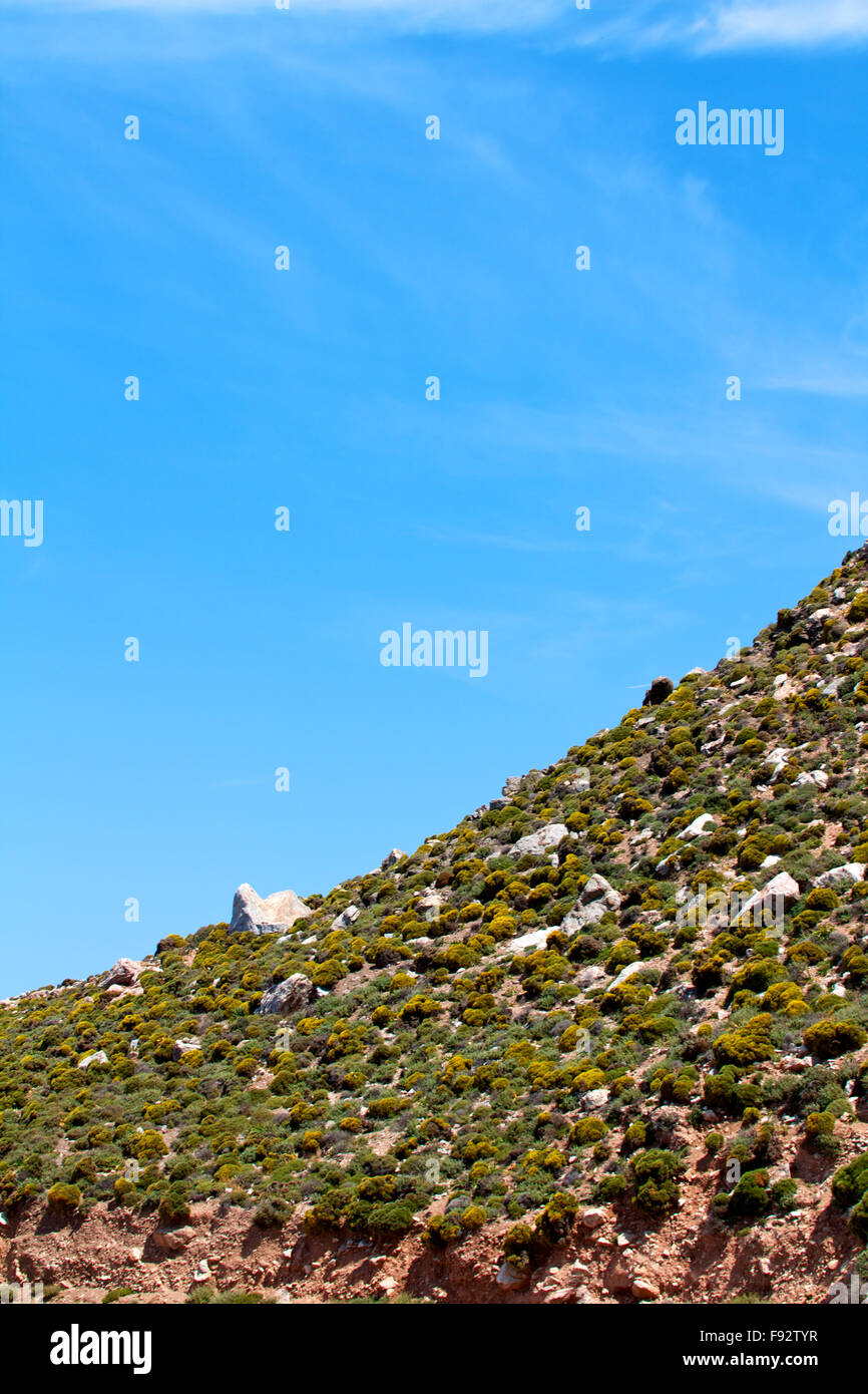 High mountain and Rocks in Greece Rhodes Stock Photo - Alamy