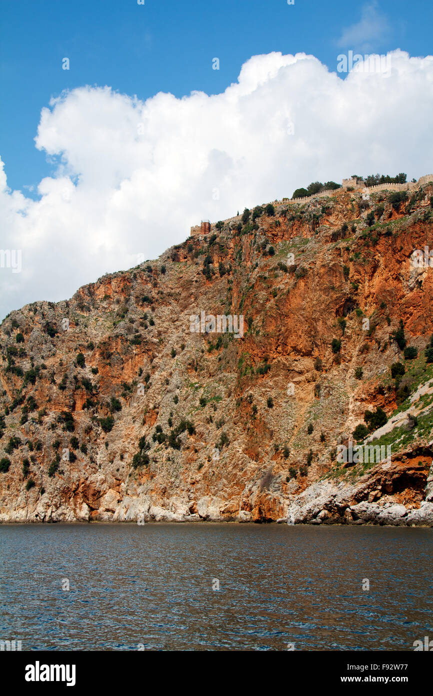 Rock and Mediterranean sea in Turkey Stock Photo - Alamy