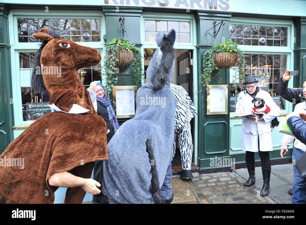 Greenwich, London, UK. 13th December 2015. The annual Pantomime Horse ...