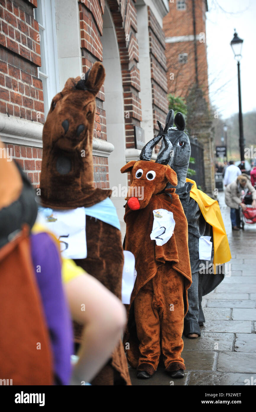 Greenwich, London, UK. 13th December 2015. The annual Pantomime Horse ...