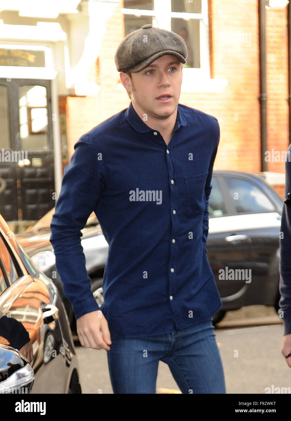 Niall Horan arrives at The Maida Vale Studios Featuring: Niall Horan ...