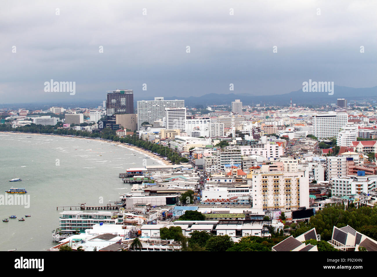 PATTAYA - SEPTEMBER 10 : Pattaya-city birds view September 10, 2011 in ...