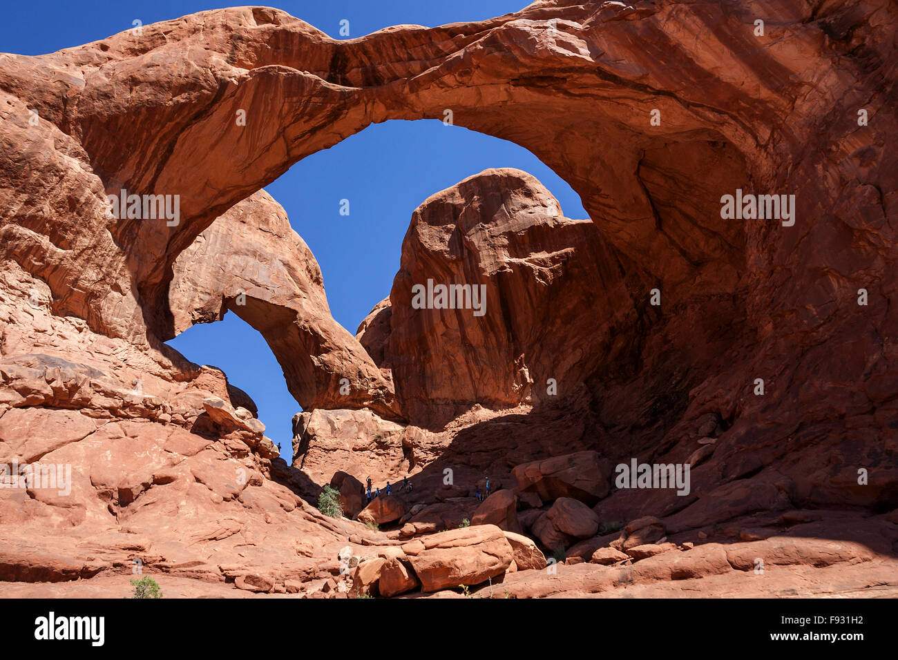 Double Arch, The Windows Selection, Arches National Park, Utah, USA ...