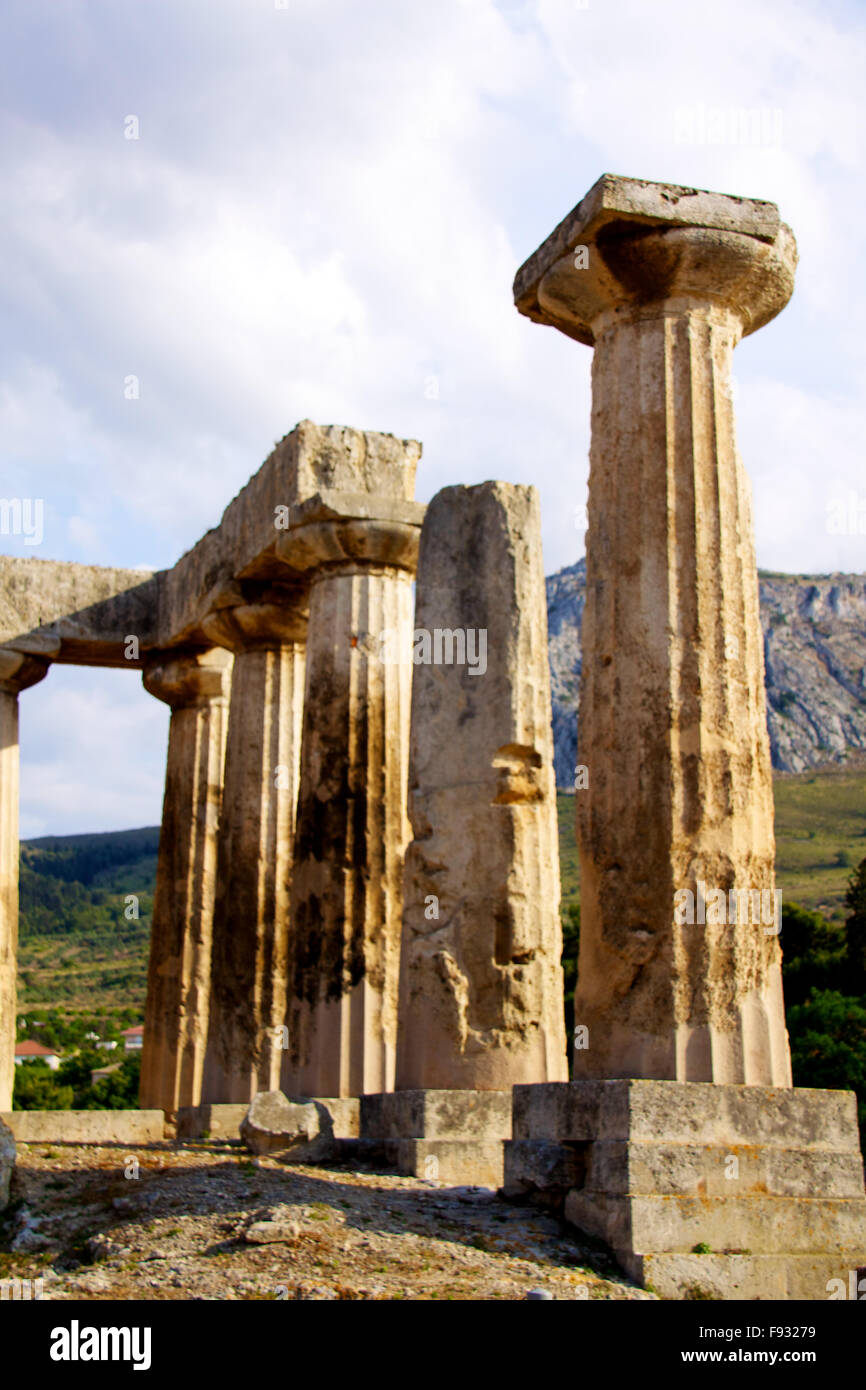 apollon temple in corinth Greece Stock Photo - Alamy