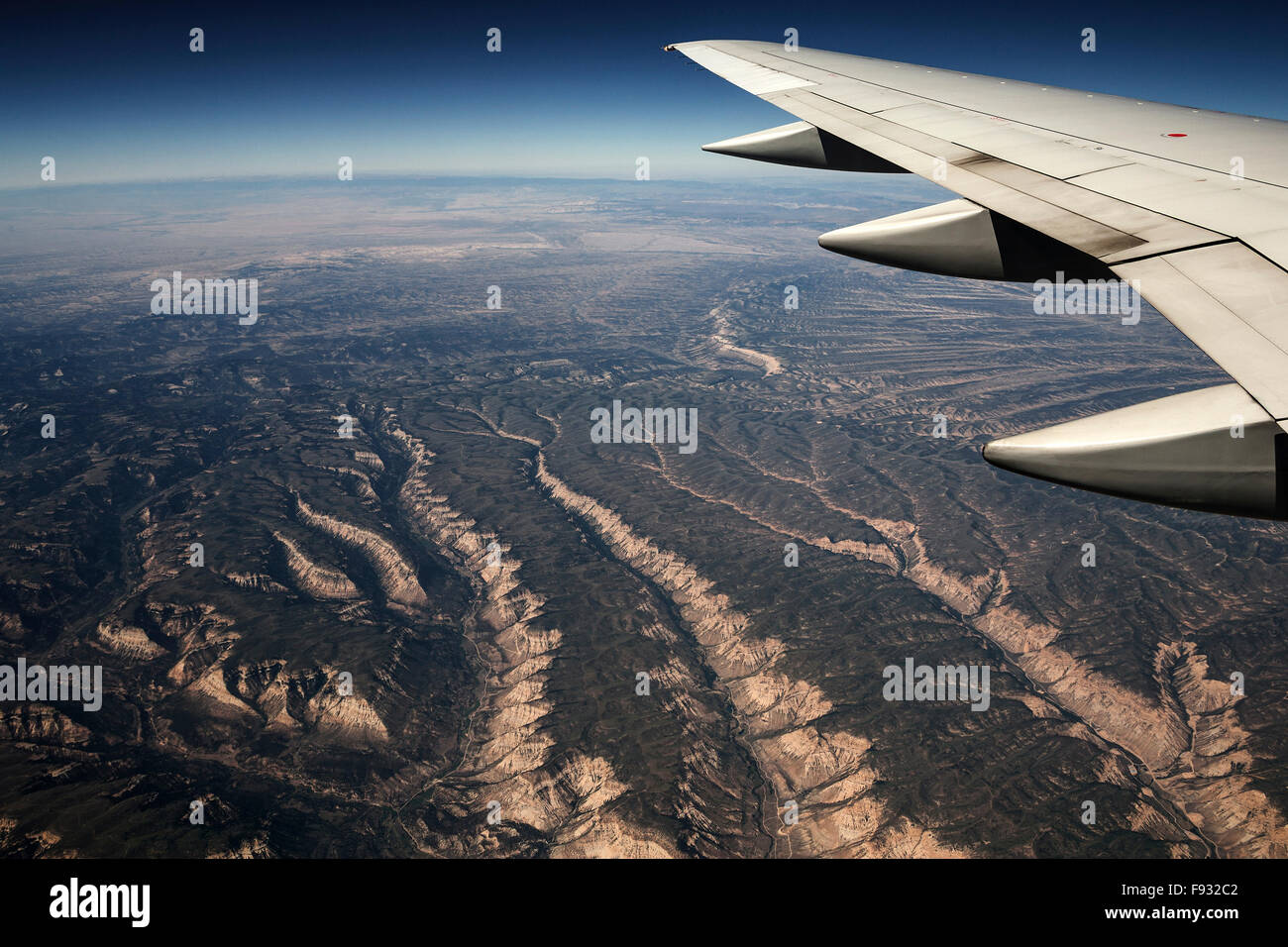 De Beque surroundings, view from plane, Colorado, USA Stock Photo - Alamy