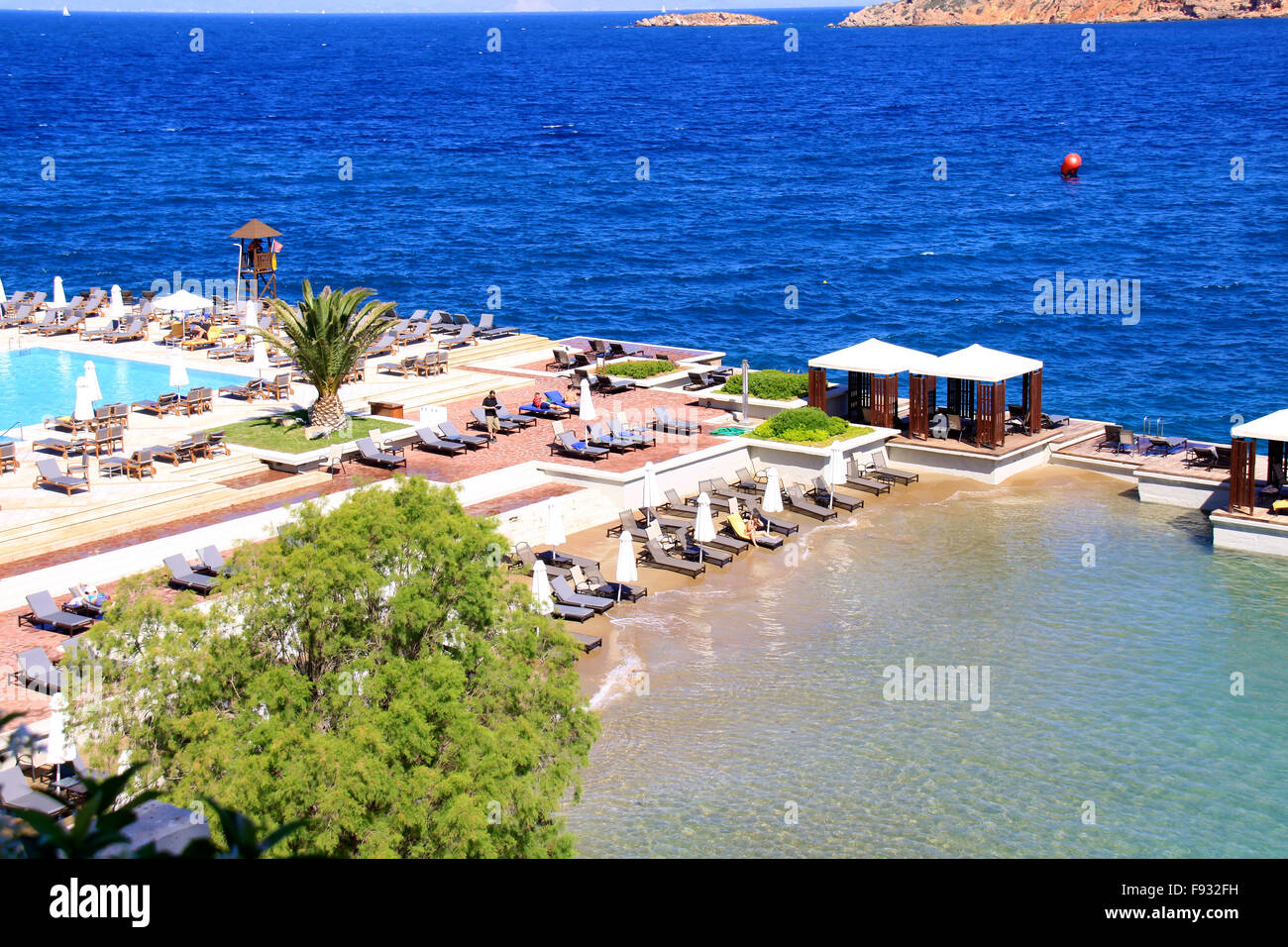 tropical swimming pool near the beach Stock Photo - Alamy