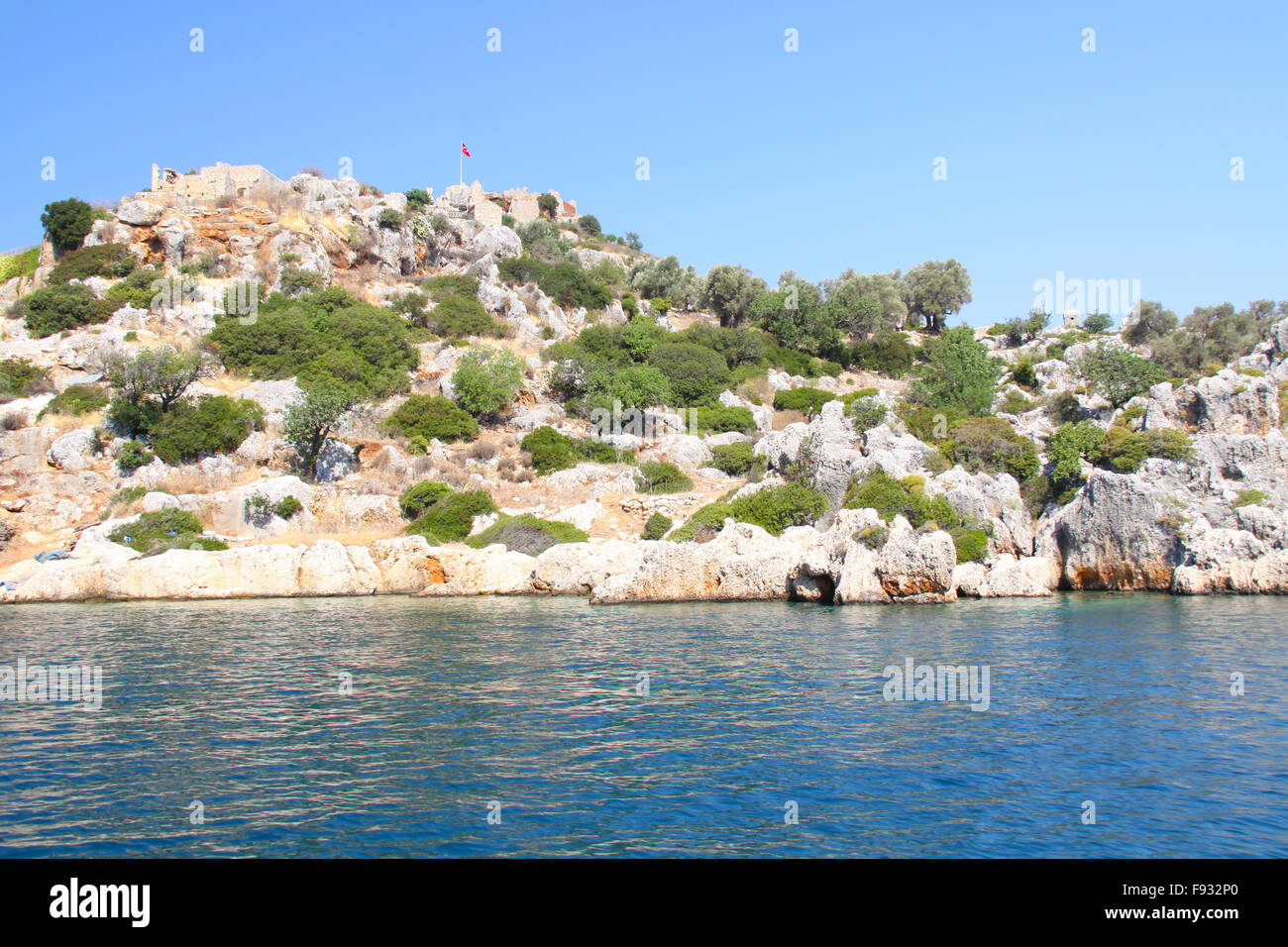 Rock and sea in Turkey Stock Photo - Alamy
