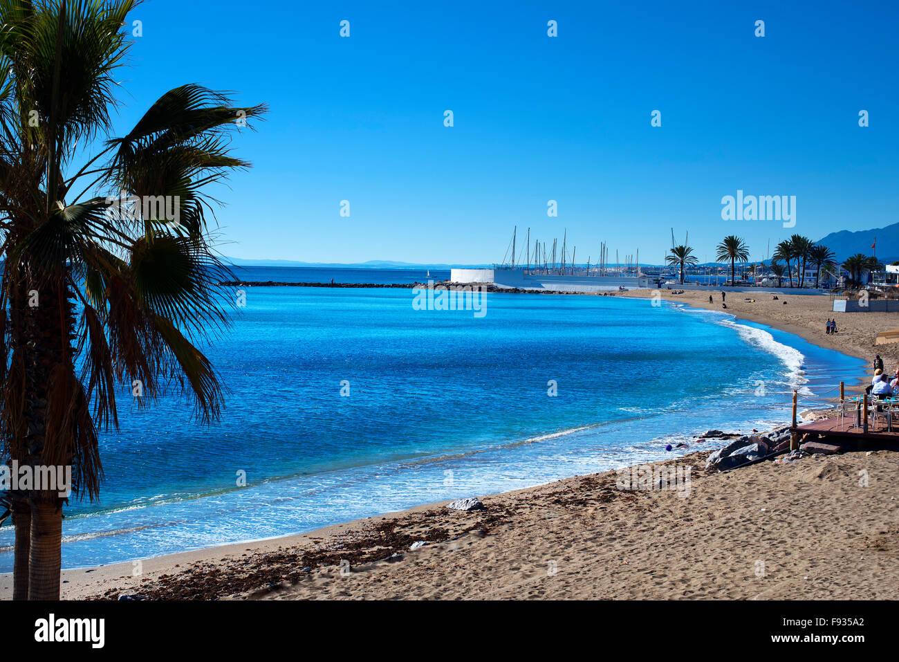 The Beach,Marina and Waterfront at Marbella on the Costa del Sol ...