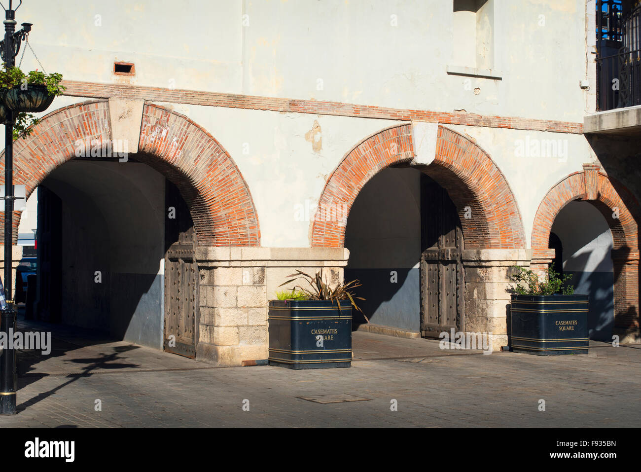 Town Gates on the Rock of Gibraltar at the entrance to the ...