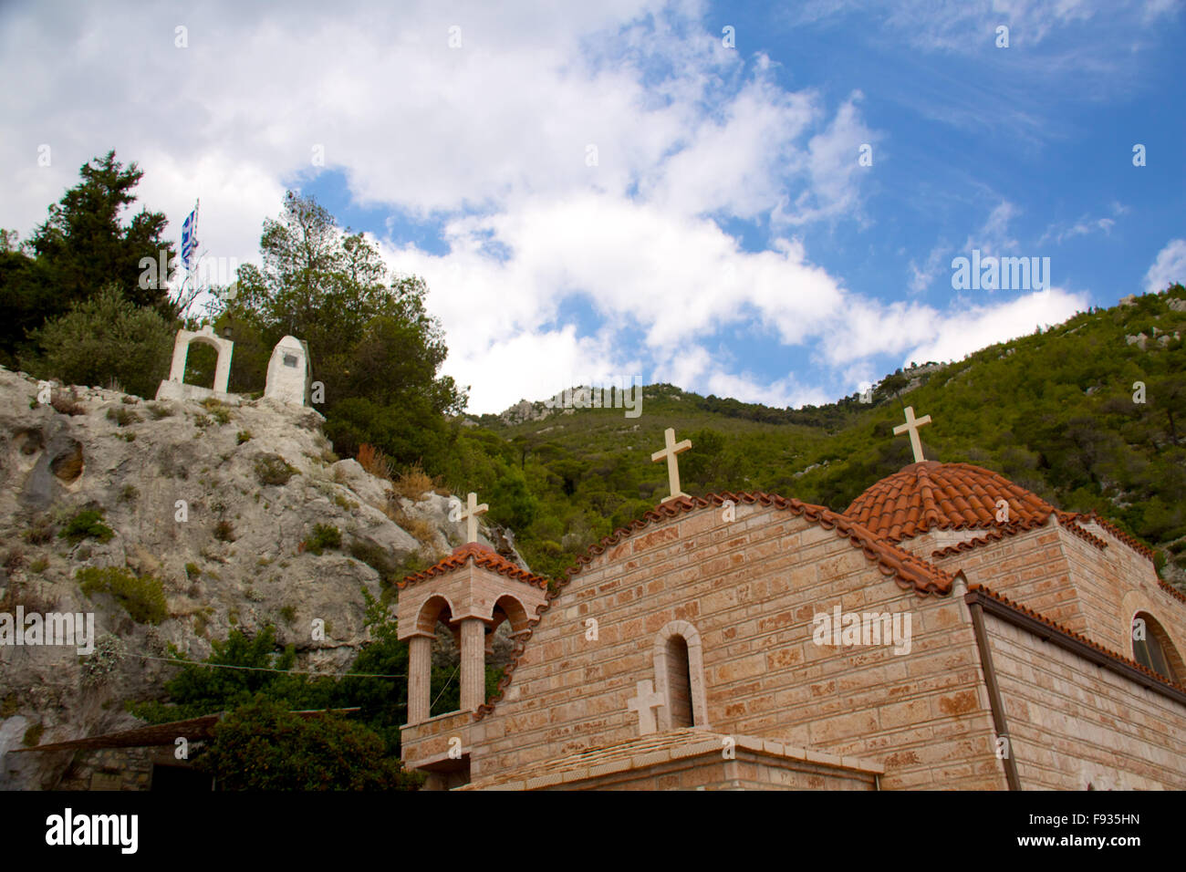 Greek orthodox monastery Stock Photo - Alamy