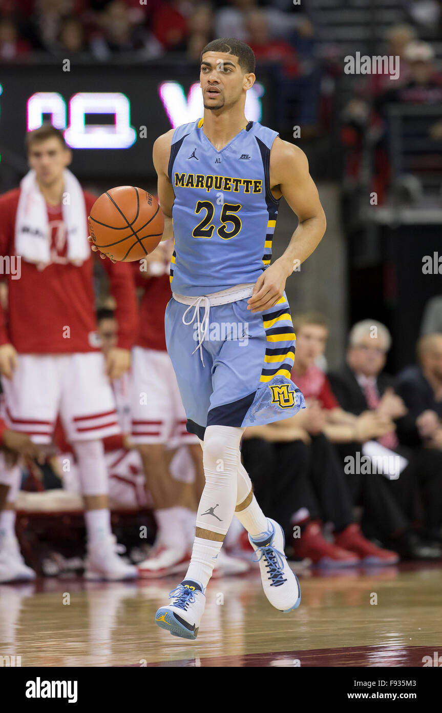 Madison, WI, USA. 12th Dec, 2015. Marquette Golden Eagles guard Haanif ...