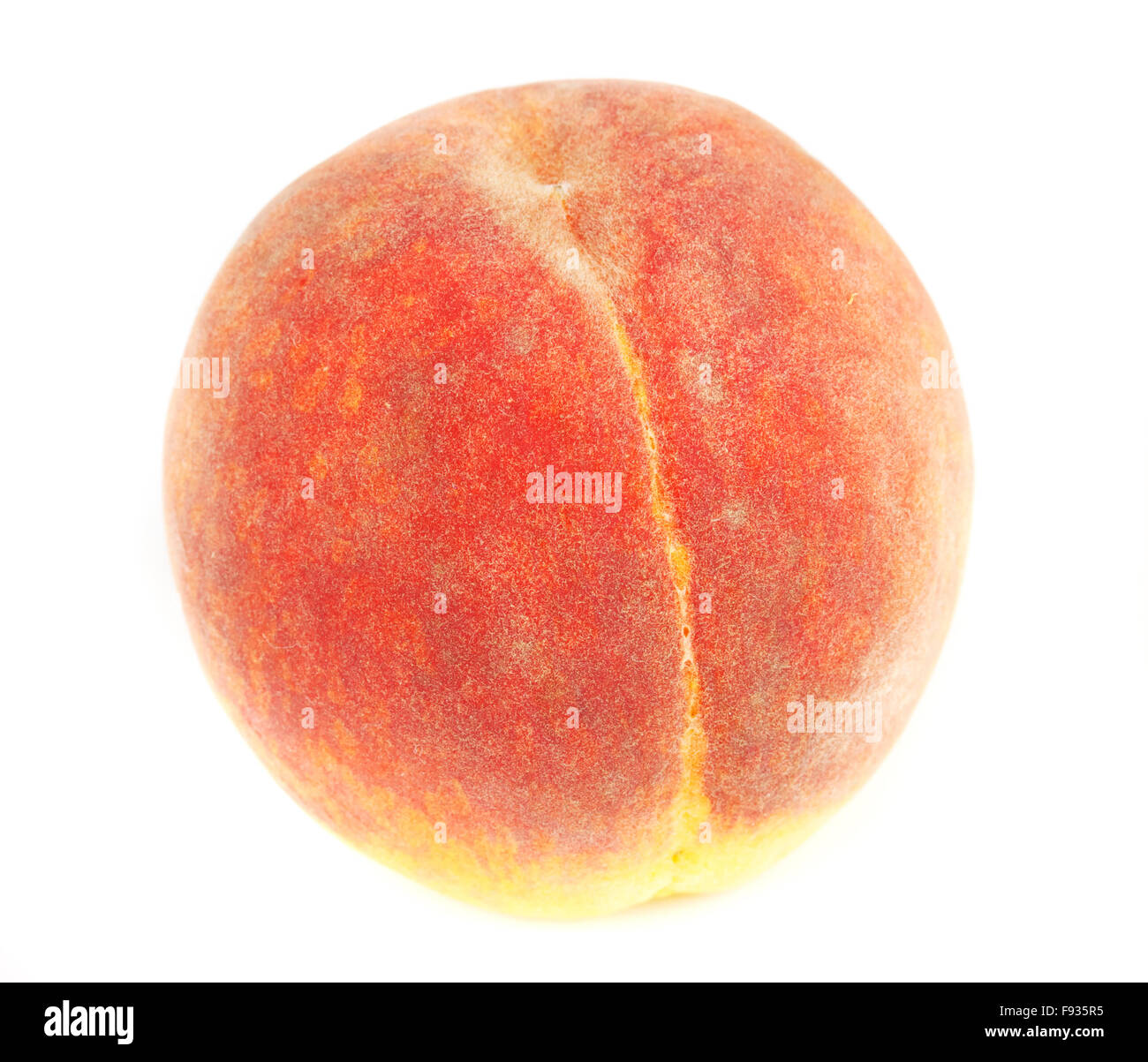 Full peach isolated on white background Stock Photo - Alamy