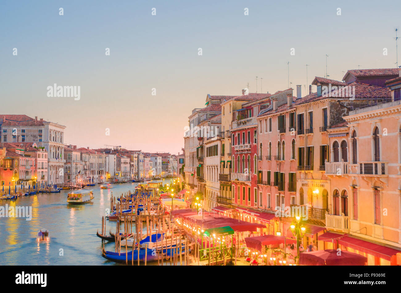 VENICE, ITALY - JUNE 30: View from Rialto bridge on June 30, 2012 in ...