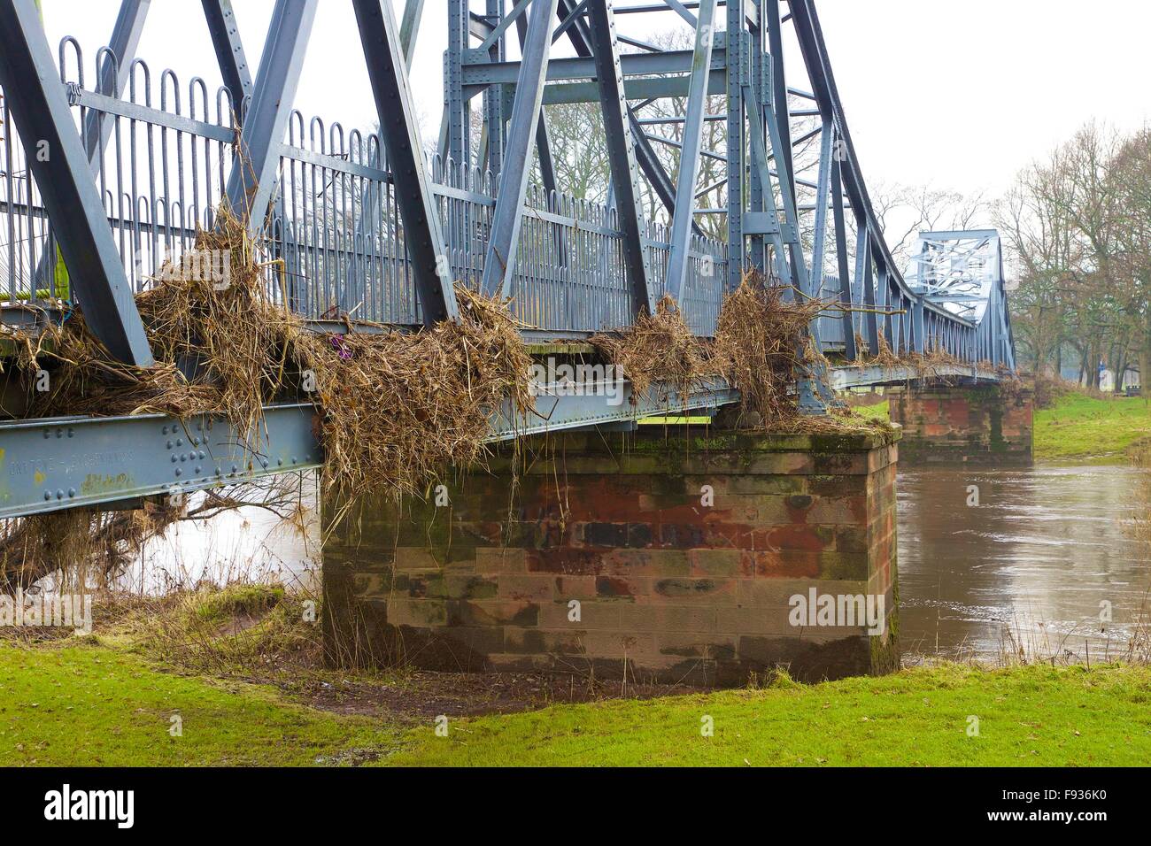 Cumbrian Floods. Carlisle, UK. 13th December 2015. Flood damaged ...