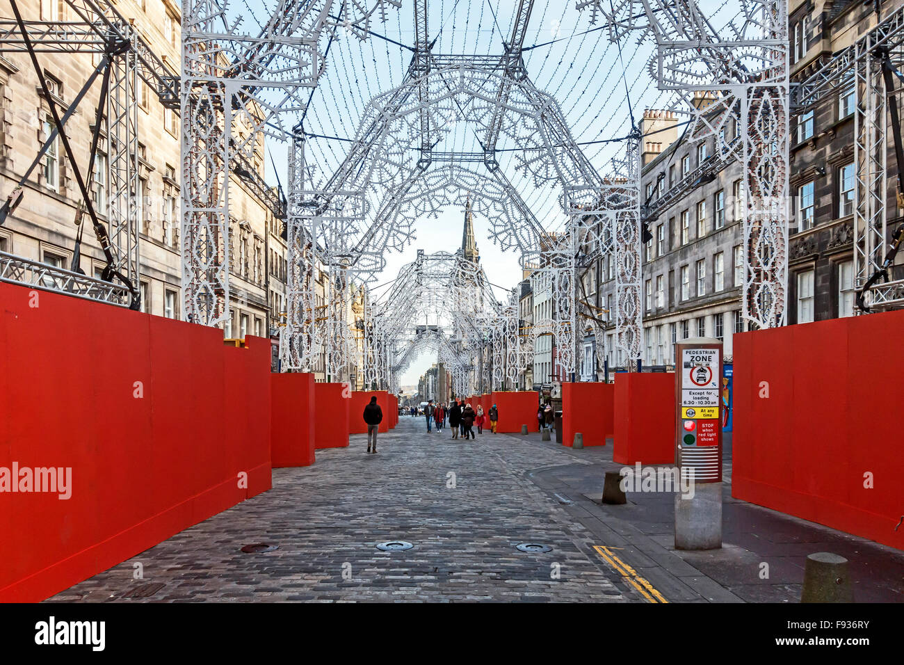 Virgin Money Street of Light in the High Street The Royal Mile ...