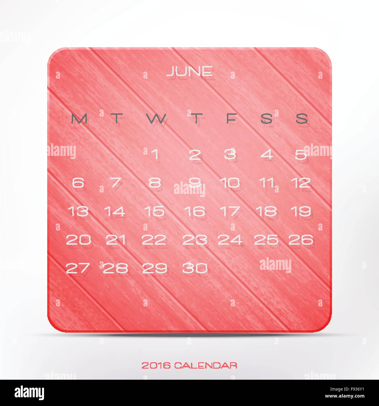 stylish, 2016 year calendar over pink wooden frame, isolated on white ...