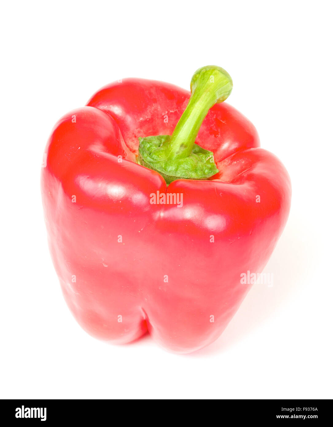 Bright red pepper isolated on white Stock Photo - Alamy