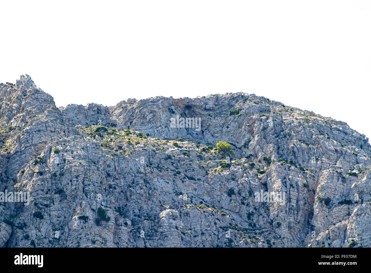 High mountain and Rocks in Greece Rhodes Stock Photo - Alamy