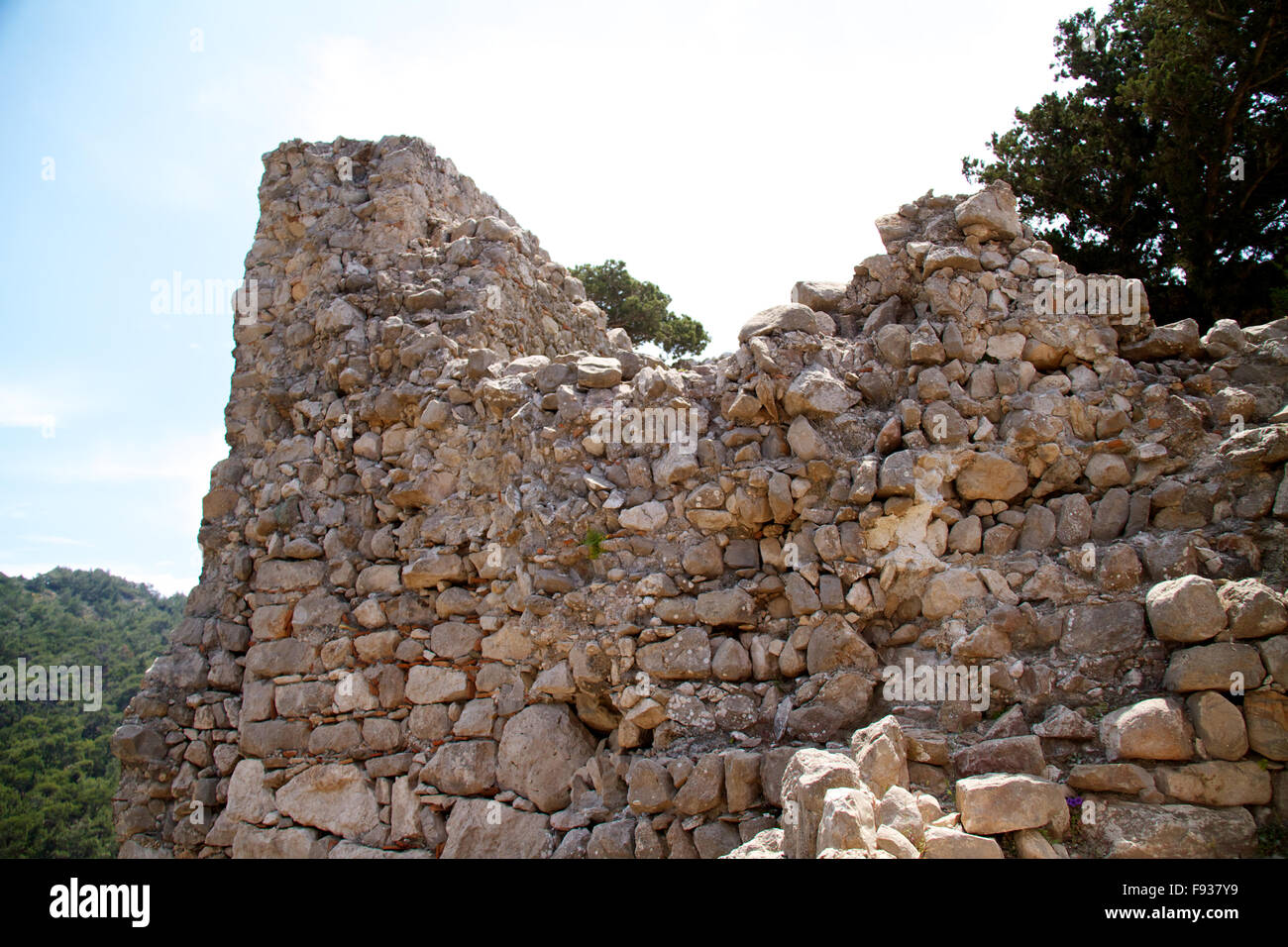 Ancient ruins on Rhodes island, Greece Stock Photo - Alamy