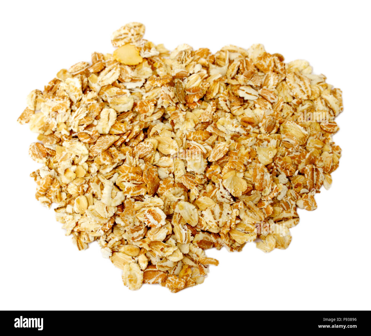 Heap of dry rolled oats isolated on white background Stock Photo - Alamy