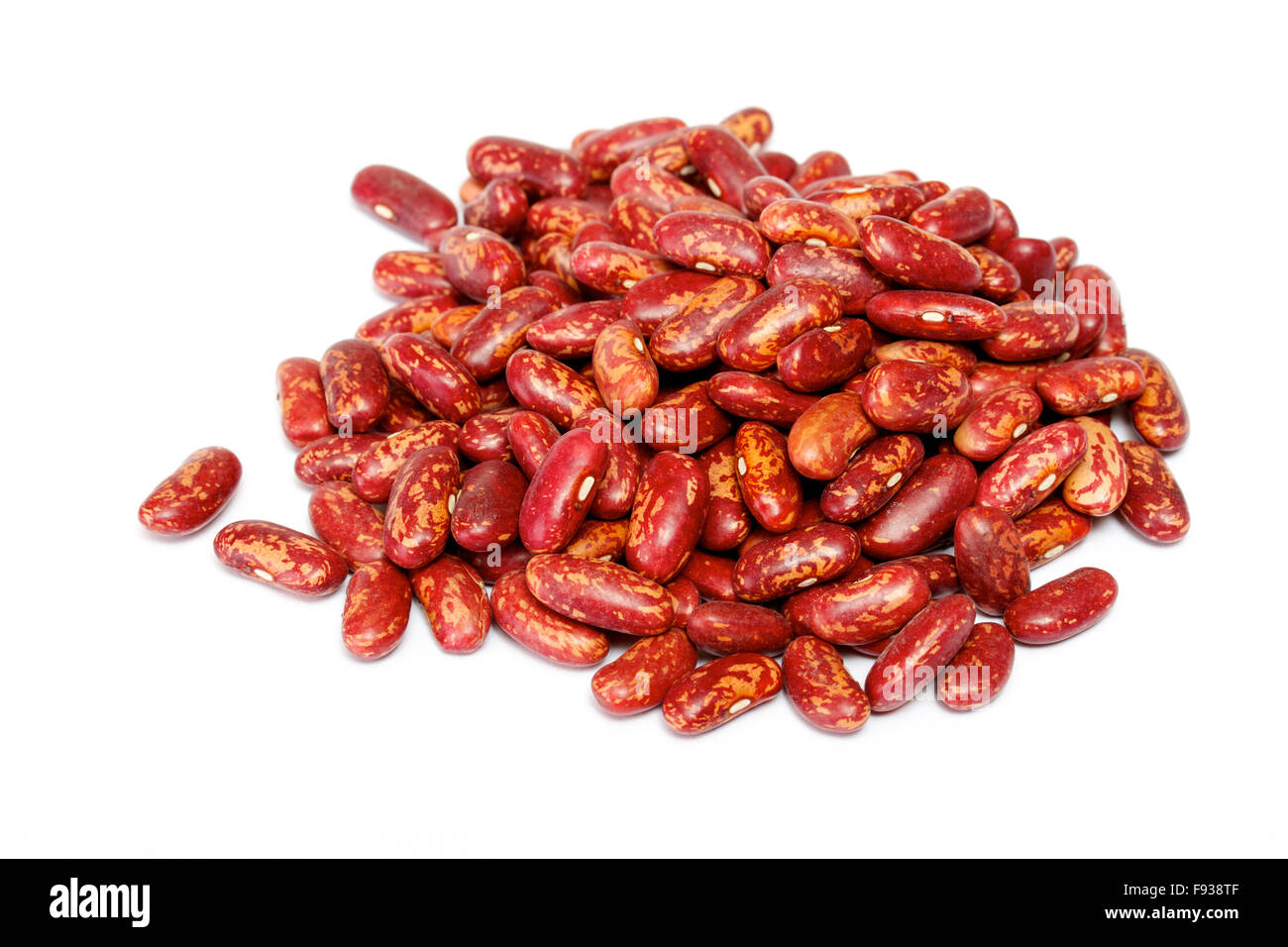 dried red beans on white background Stock Photo - Alamy