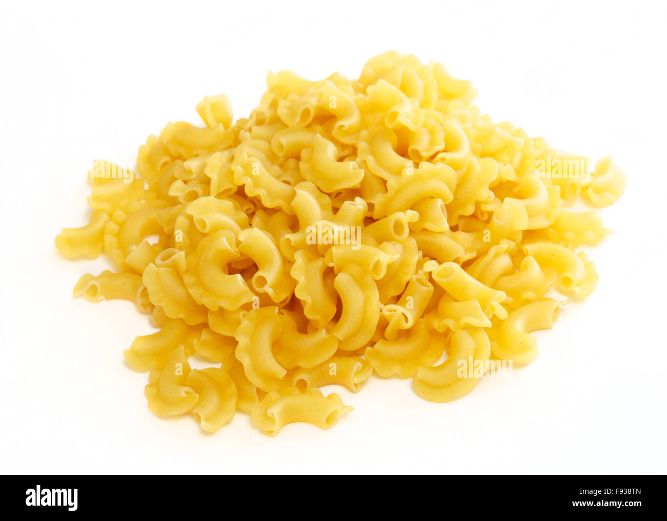 dried italian pasta (macaroni) isolated on white background Stock Photo ...